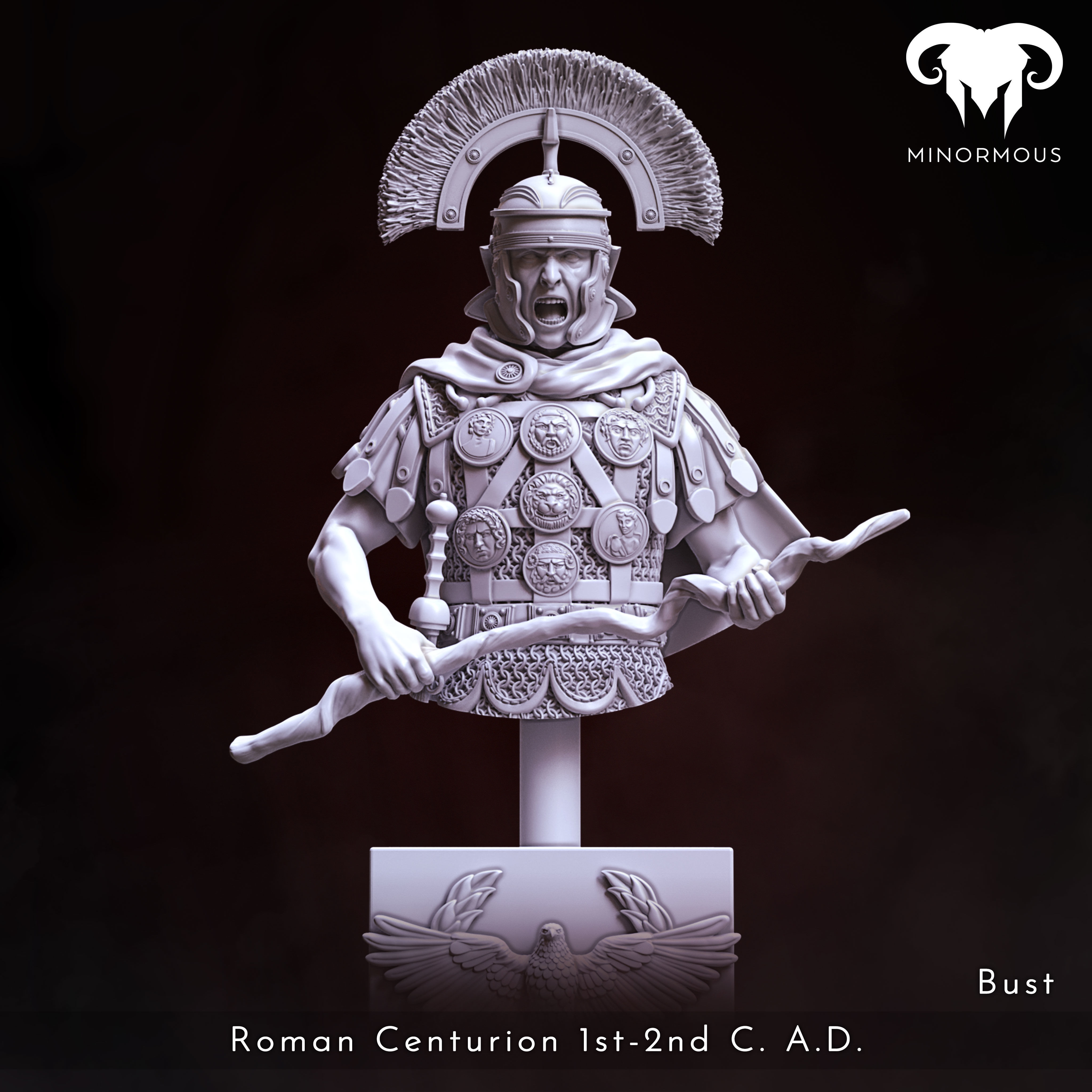 Bust - Roman Centurion 1st-2nd CAD Discipline and Order 3D model 3D ...