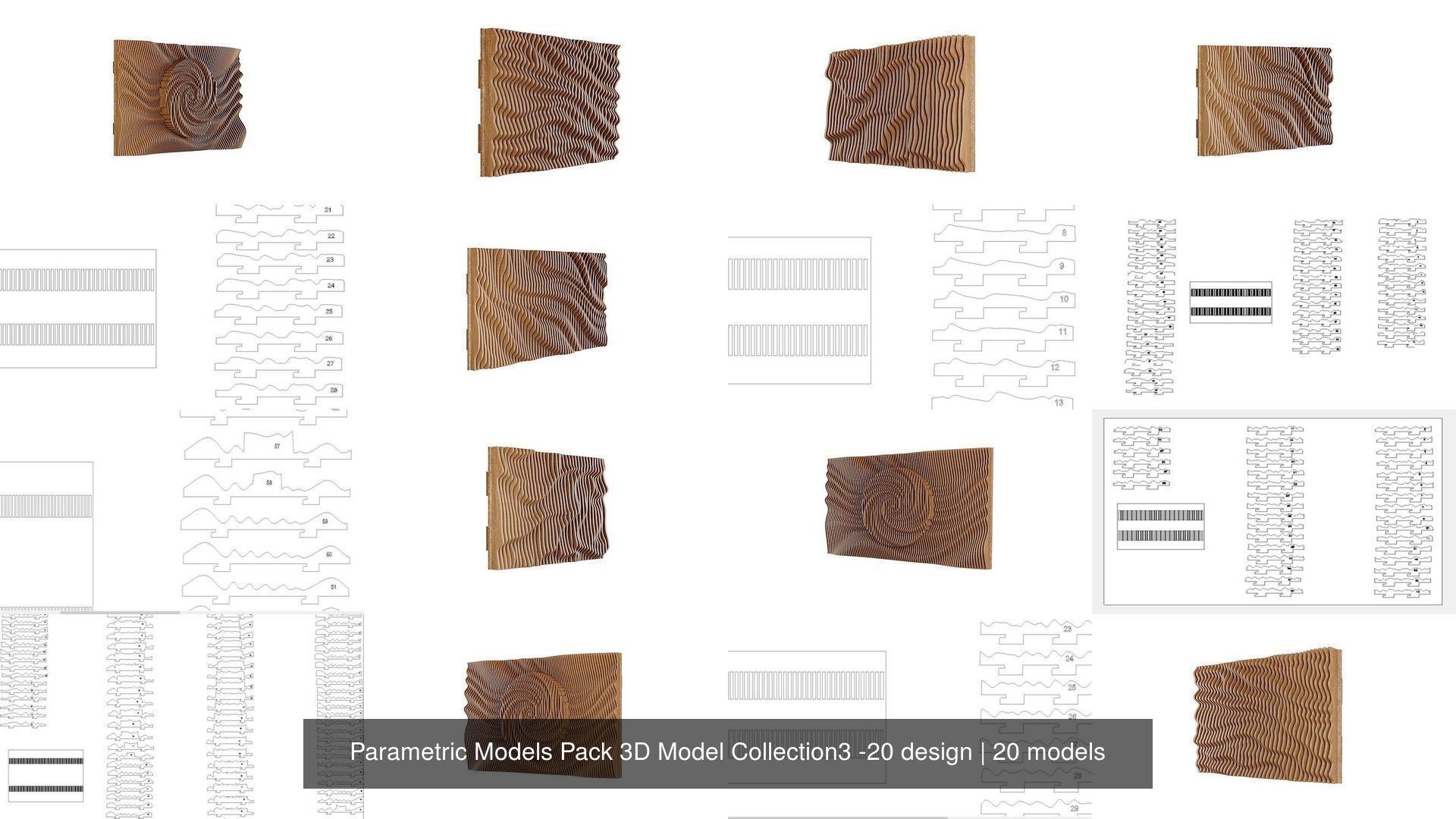 Parametric Models Pack 3D Model Collection3 -20 design | CGTrader