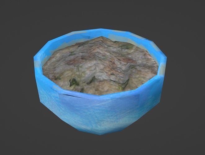 Stylized Low Poly rice bowl free VR / AR / low-poly 3D model | CGTrader