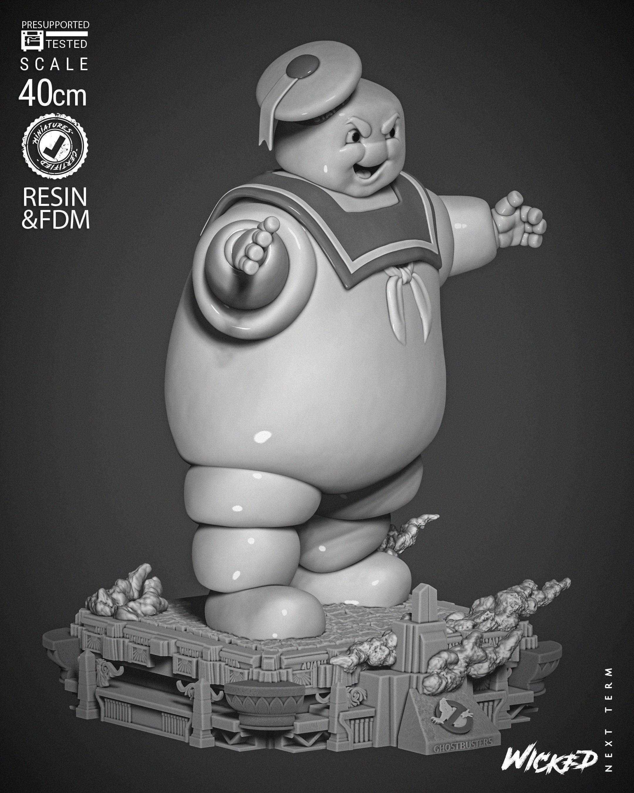 Wicked Movies Mr Stay Puft Sculpture 3D model 3D printable | CGTrader