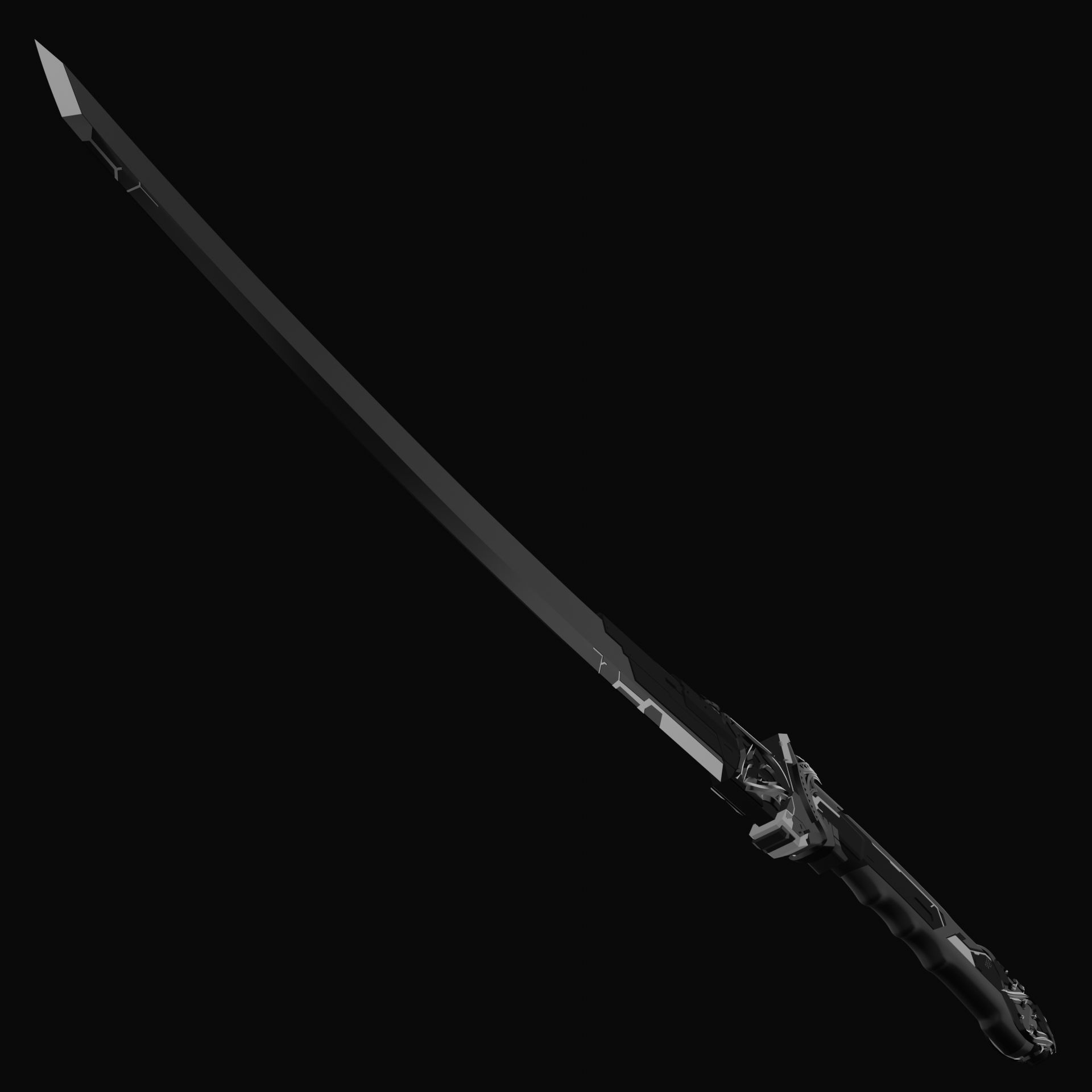 THE INTERNAL STATIC - GHOSTRUNNER 2 SWORD FOR COSPLAY 3D model 3D ...