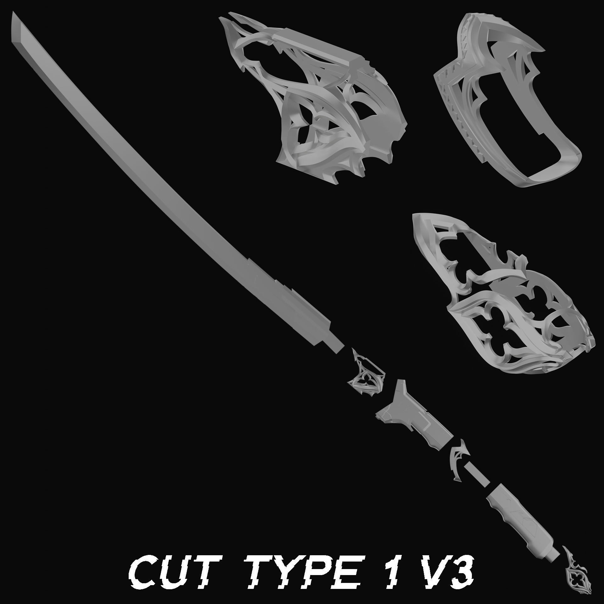 THE INTERNAL STATIC - GHOSTRUNNER 2 SWORD FOR COSPLAY 3D model 3D ...