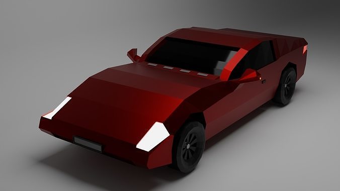 Low Poly Car RED free VR / AR / low-poly 3D model | CGTrader