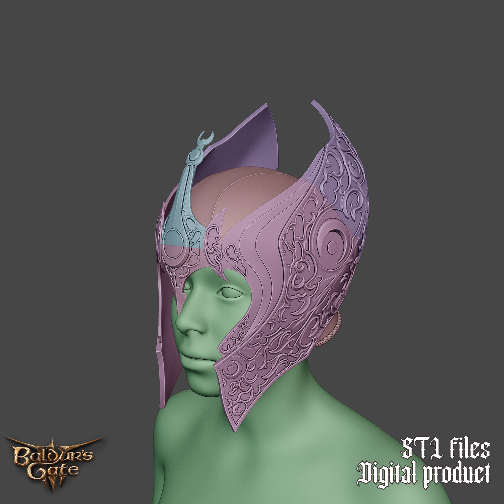 Fantasy Nightsong Dame Aylin Armor Helmet Baldurs Gate 3 3D model 3D ...