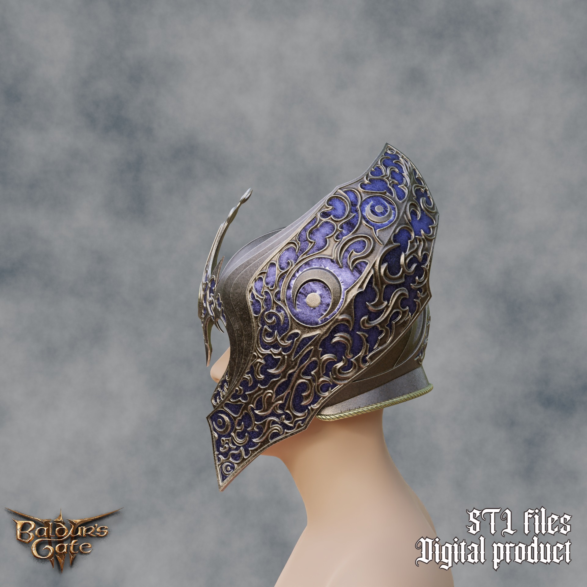 Fantasy Nightsong Dame Aylin Armor Helmet Baldurs Gate 3 3D model 3D ...