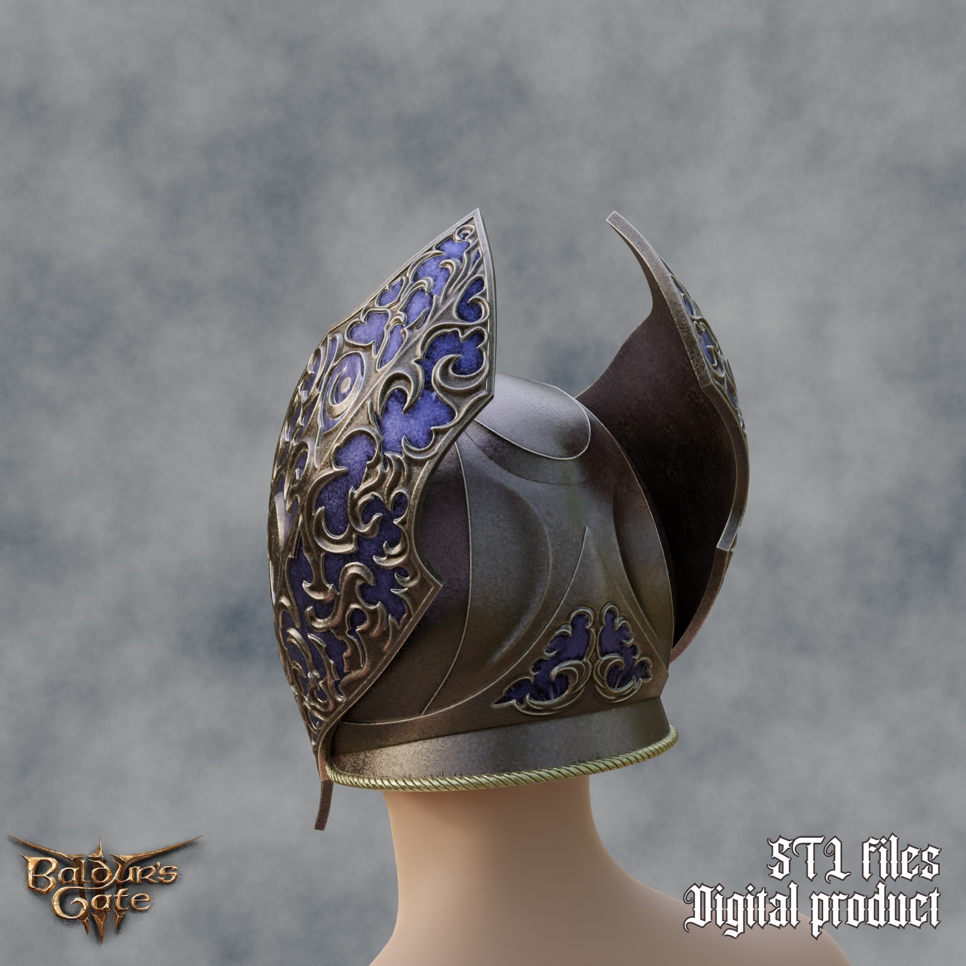 Fantasy Nightsong Dame Aylin Armor Helmet Baldurs Gate 3 3D model 3D ...