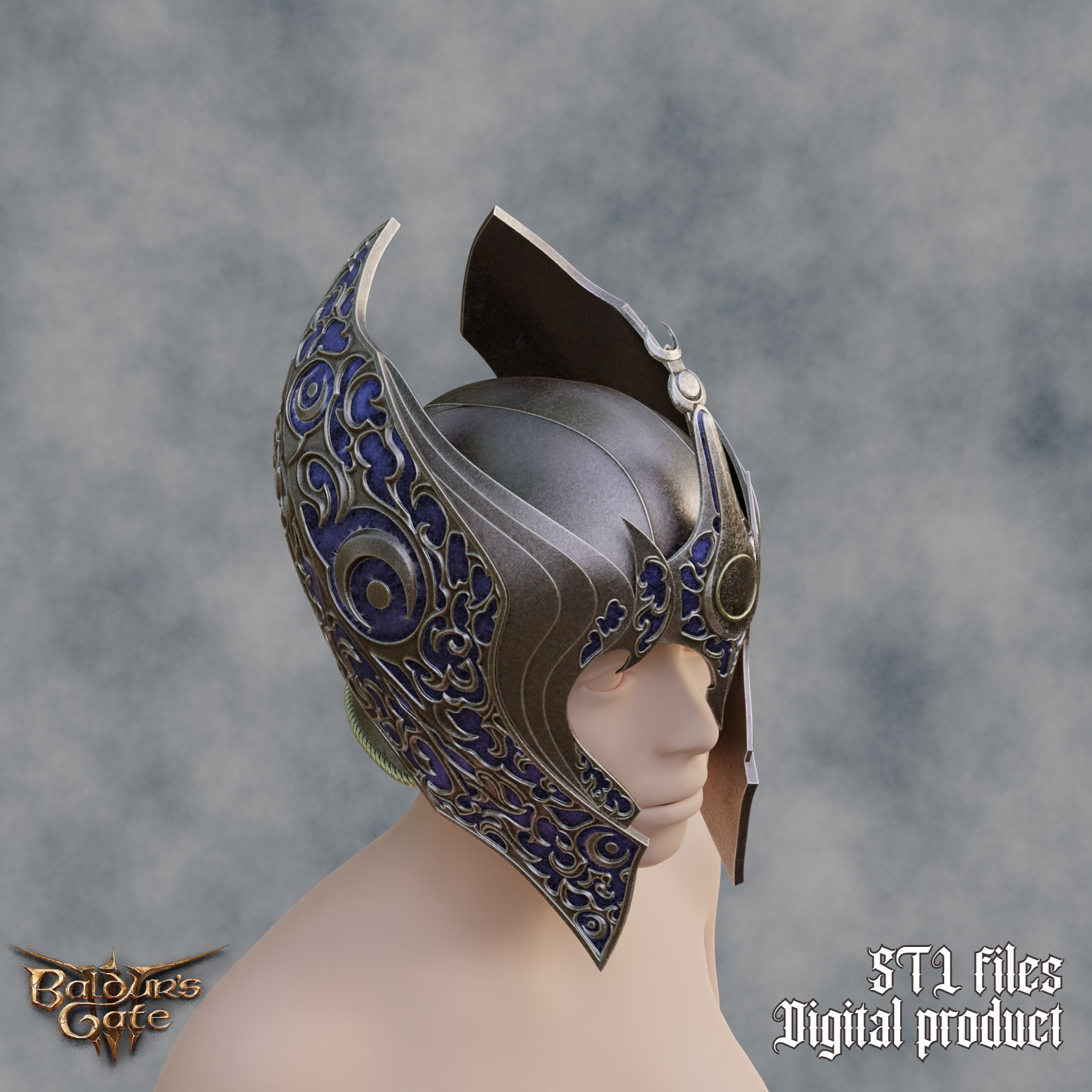 Fantasy Nightsong Dame Aylin Armor Helmet Baldurs Gate 3 3D model 3D ...