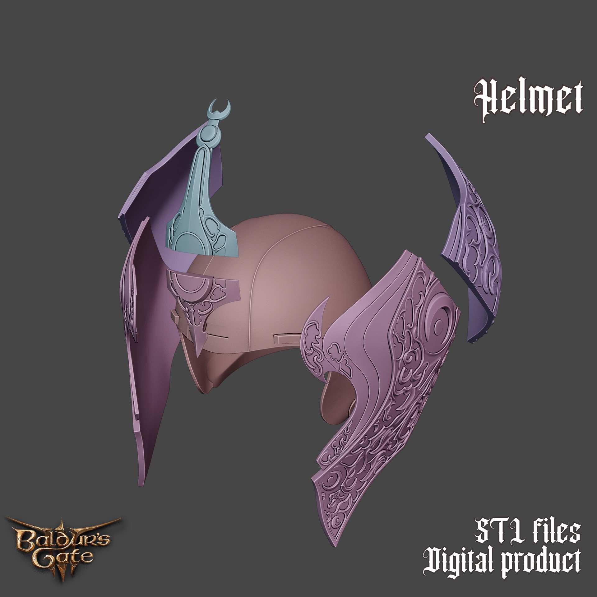 Fantasy Nightsong Dame Aylin Armor Helmet Baldurs Gate 3 3D model 3D ...