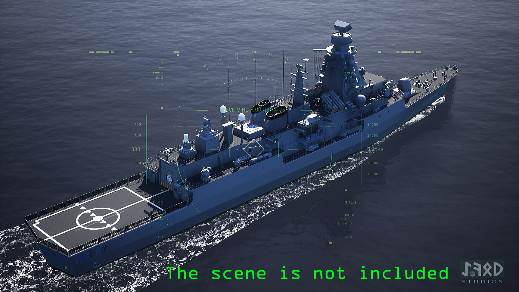 TCG ORUCREIS Turkish Meko Class Frigate 3D model | CGTrader