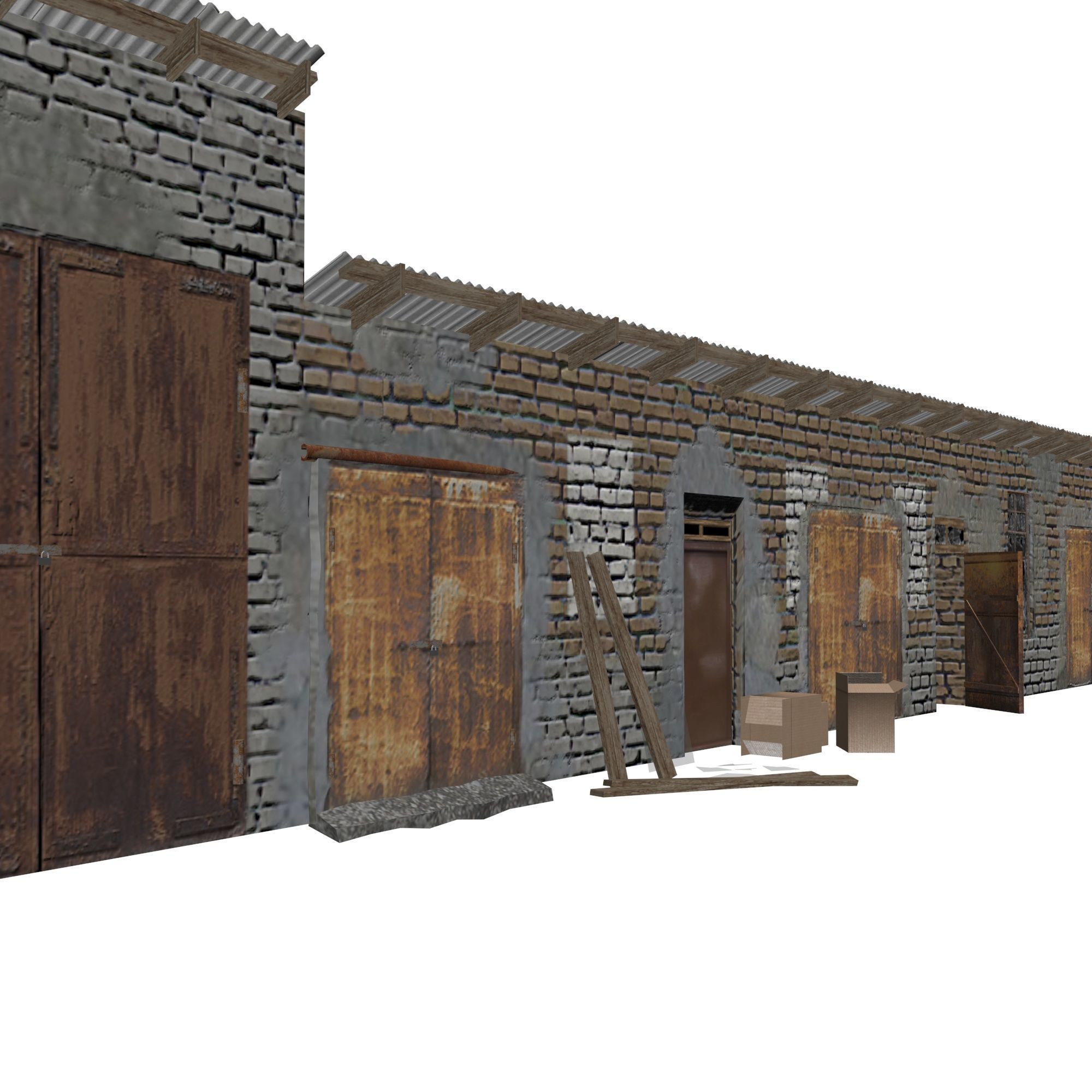 3D model Garage old PBR texture VR / AR / low-poly | CGTrader