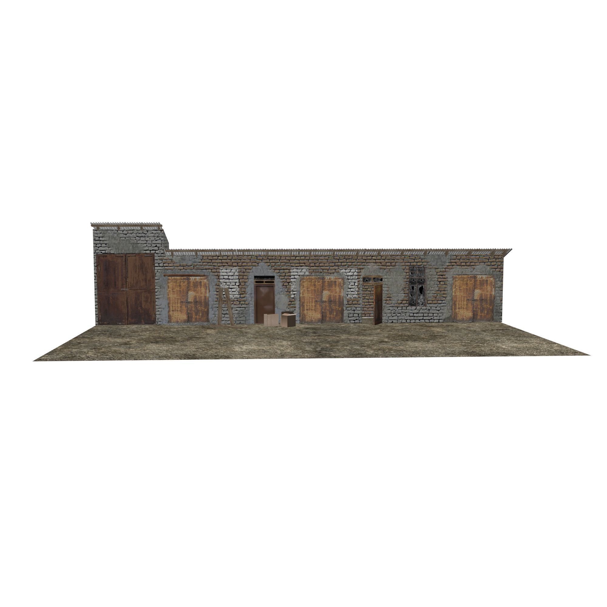3D model Garage old PBR texture VR / AR / low-poly | CGTrader