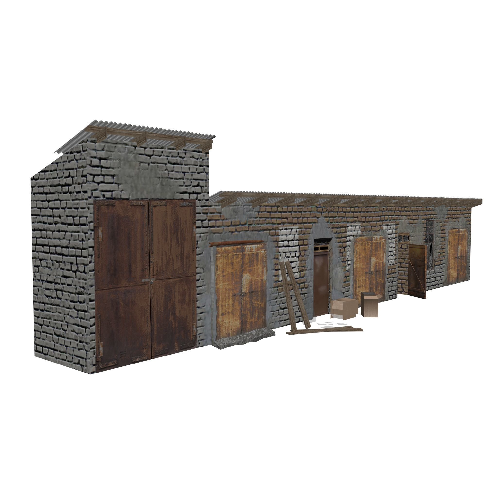 3D model Garage old PBR texture VR / AR / low-poly | CGTrader