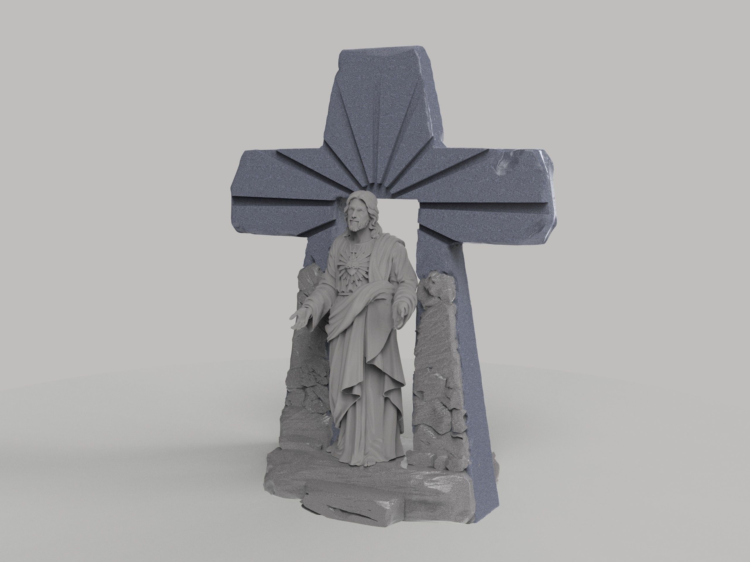 Statue of Jesus Resurrection of the Cross 3D model 3D printable | CGTrader