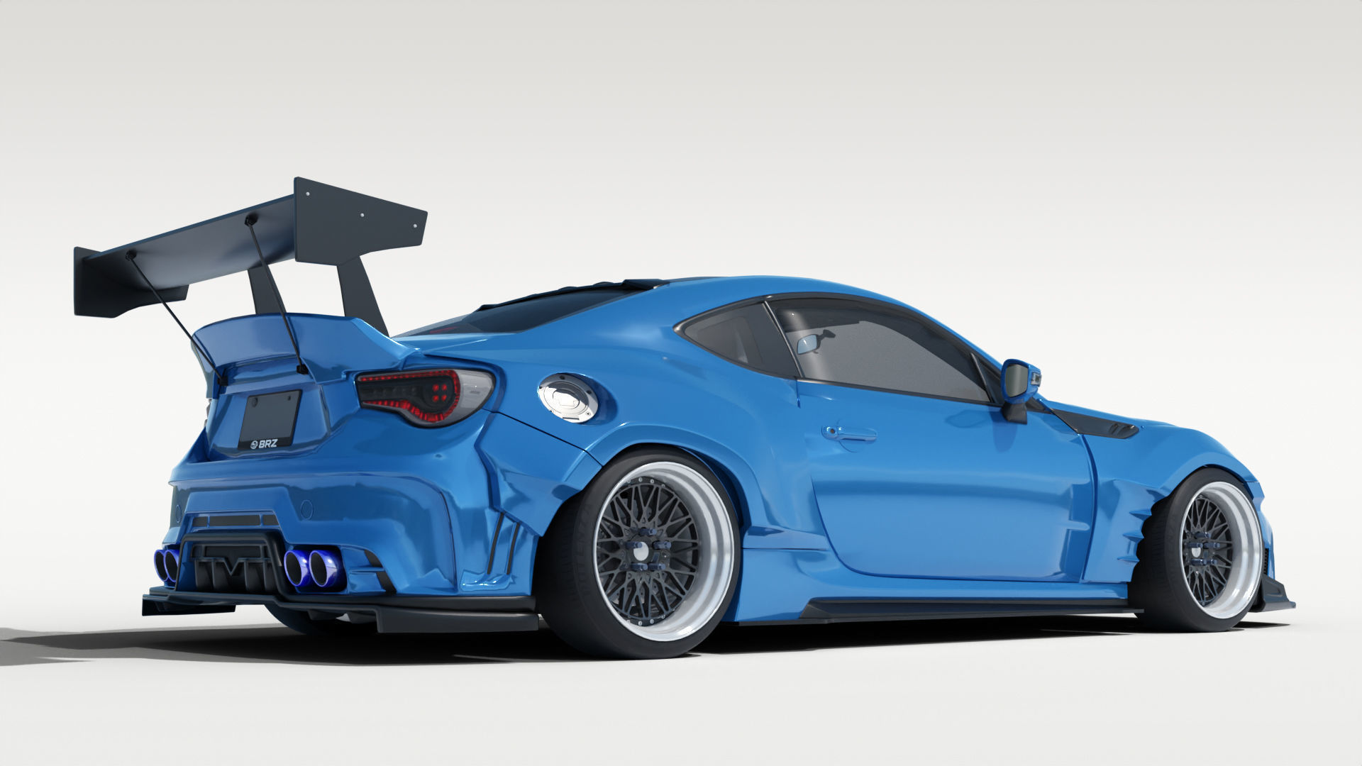 Subaru BRZ Ts with Wide body Kit 3D model | CGTrader