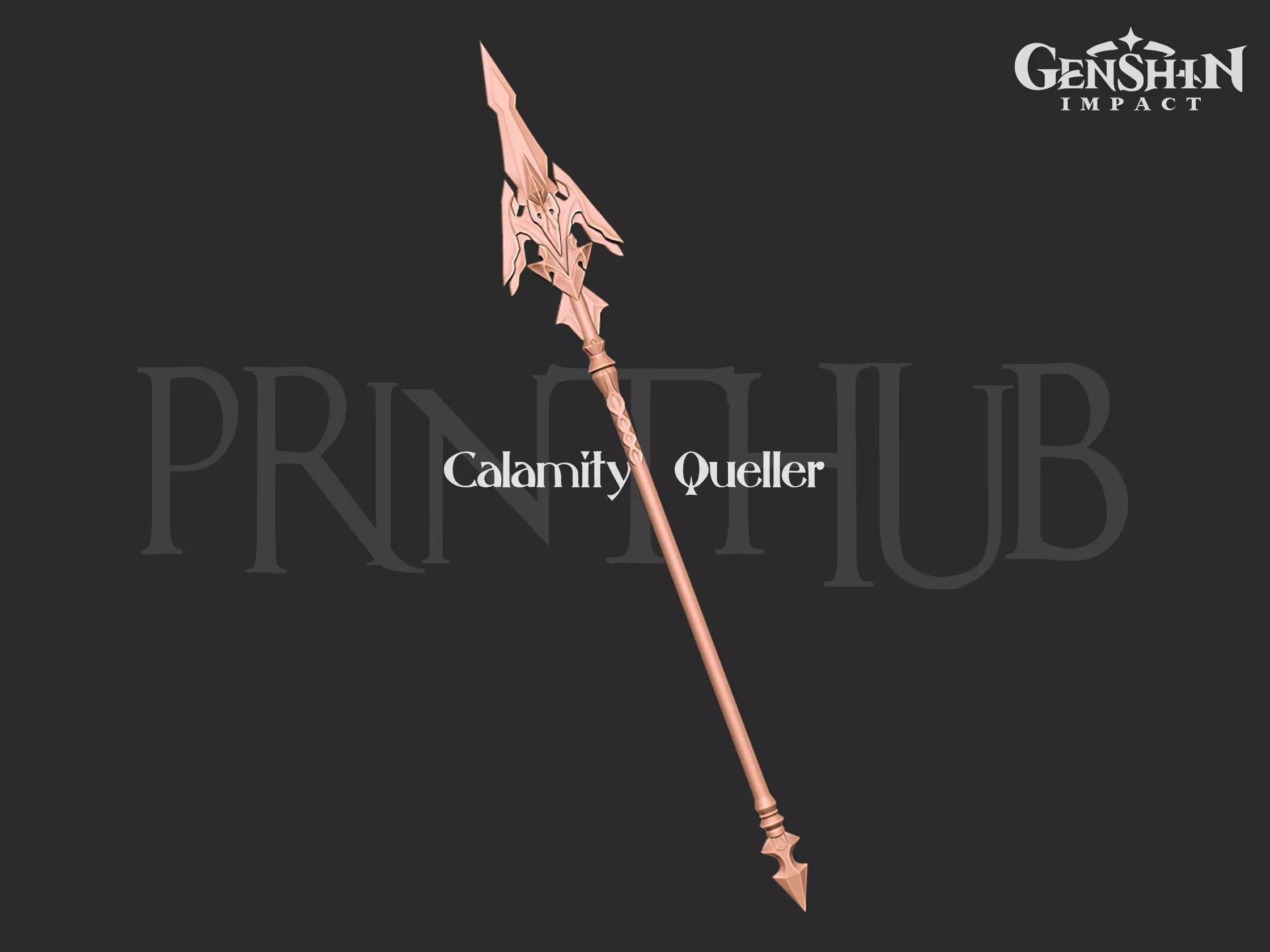 Genshin impact Calamity Queller Weapon 3D model 3D printable | CGTrader