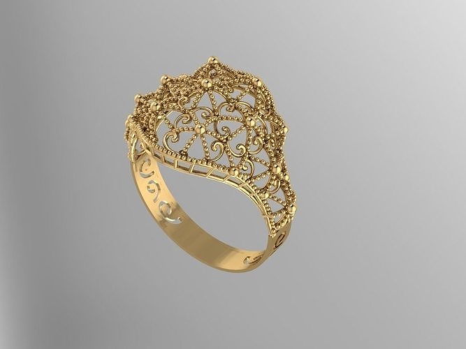 Gold Ring 3 3D model 3D printable | CGTrader