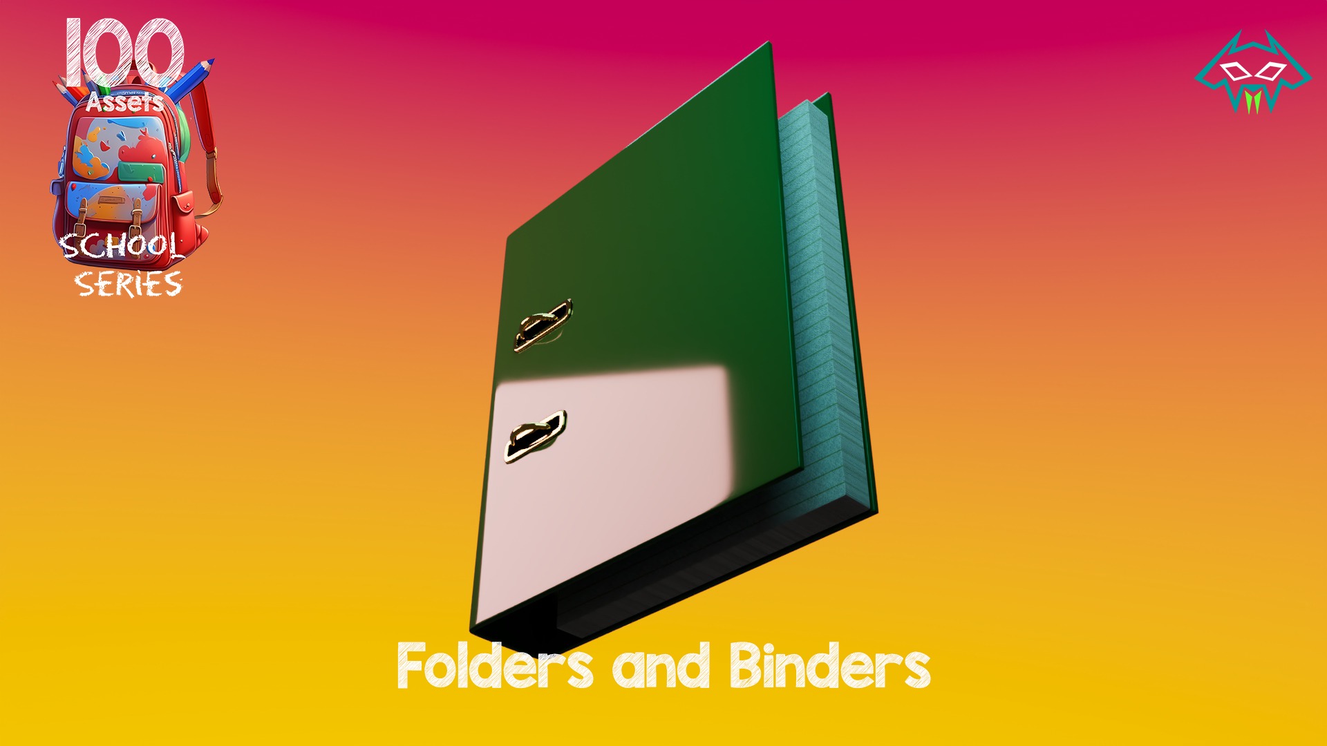 3D model Folders and Binders - 100 Assets - School Series 3D model VR ...