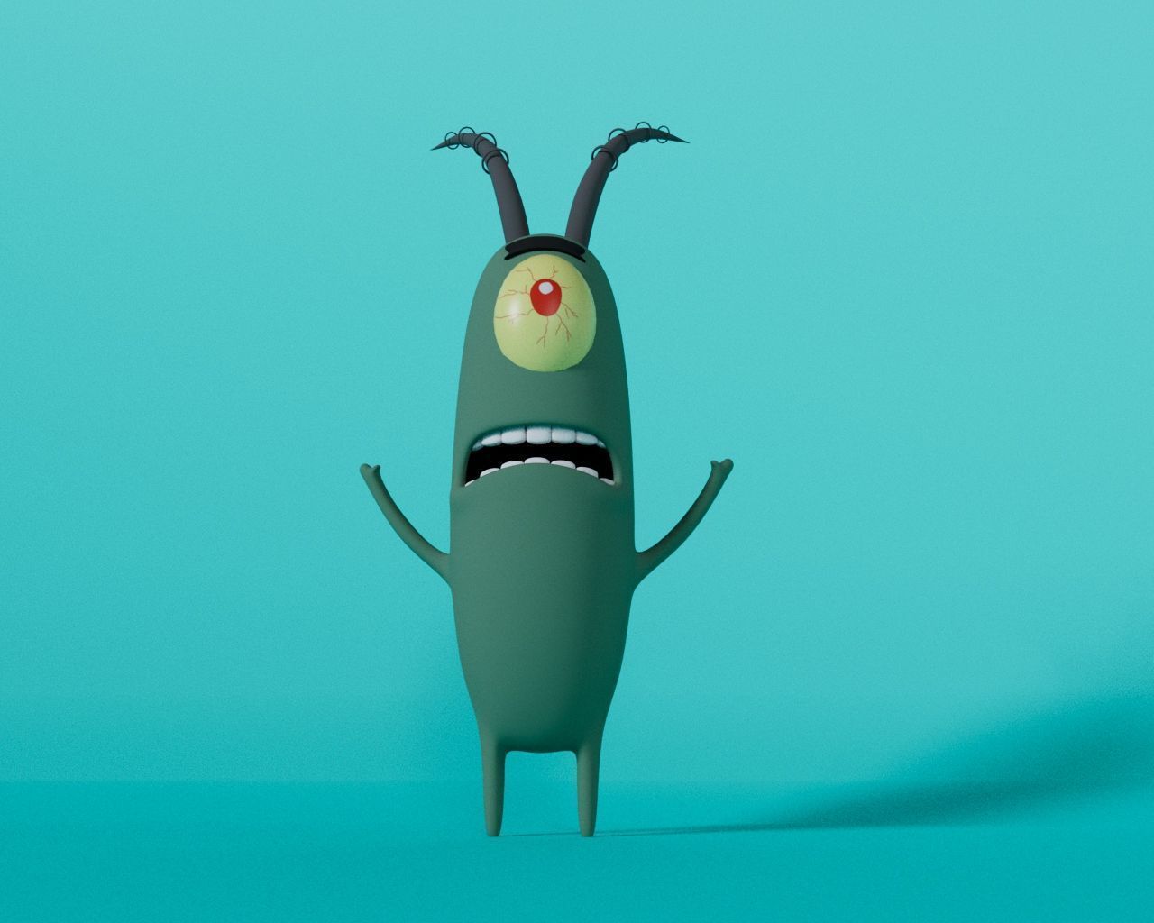 Plankton 3D Character free 3D model | CGTrader