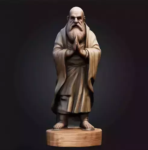 High-Quality PBR Wooden Statue Texture for OctaneRender free 3D model ...