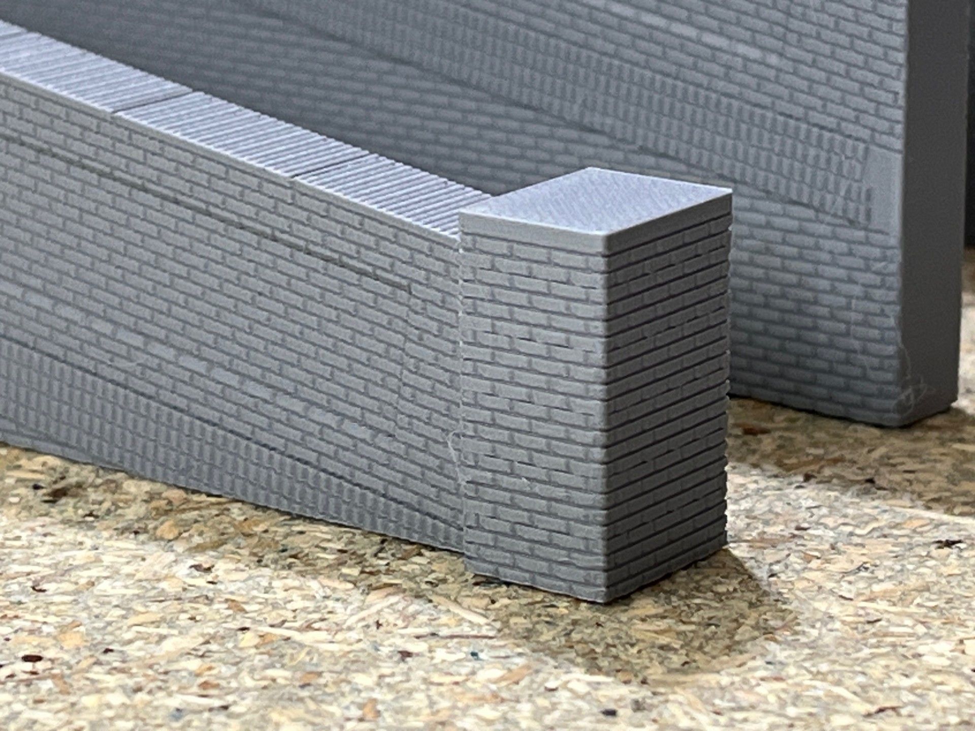 Model Railway Brick Wall Slope Add-on Component 3D model 3D printable ...