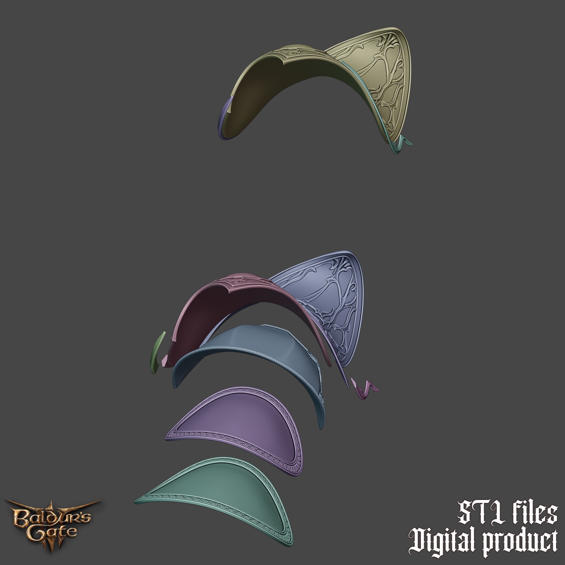 Fantasy Nightsong Dame Aylin Armor Shoulders Baldurs Gate 3 3D model 3D ...