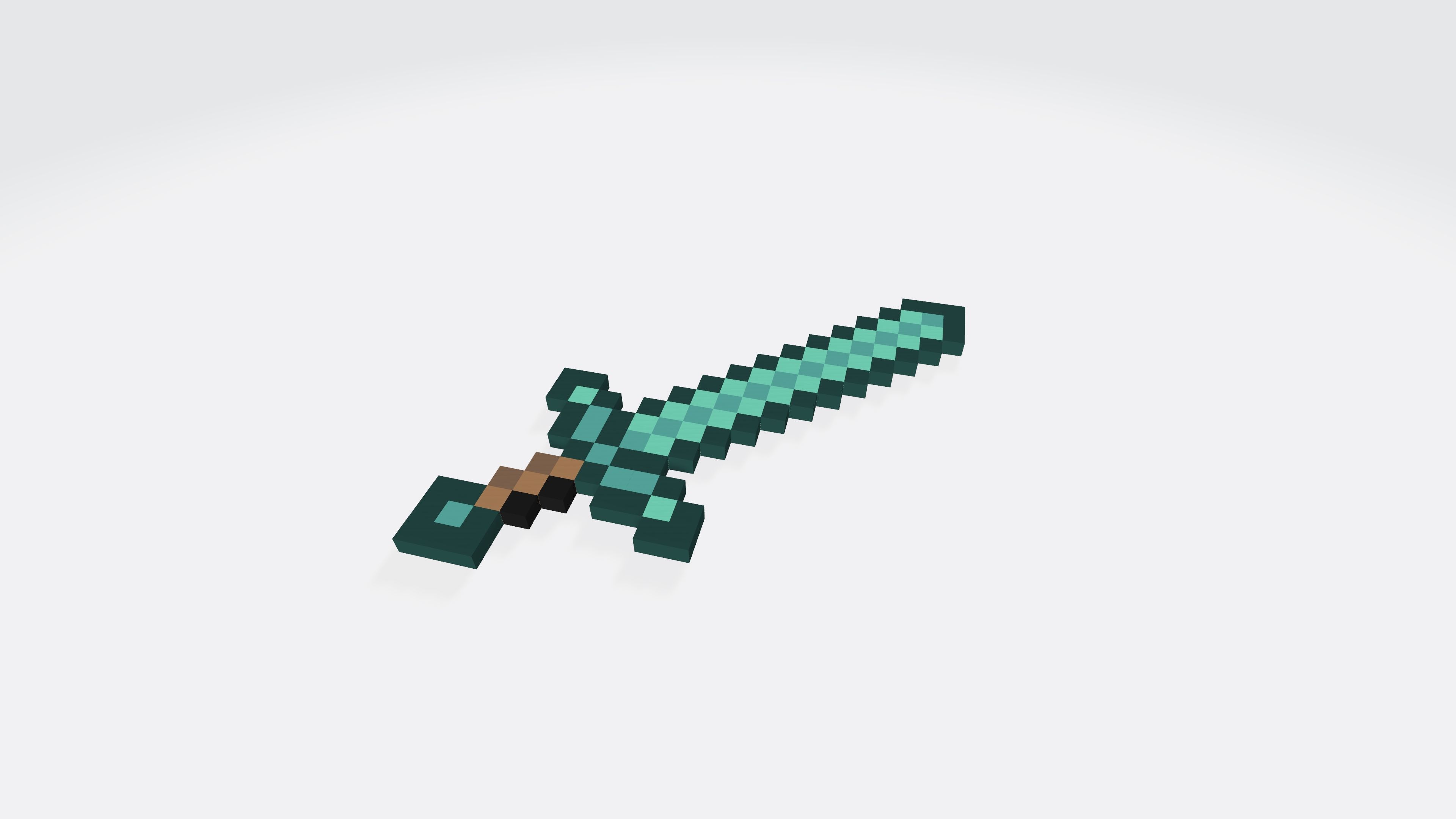 Minecraft Diamond Sword 3D model 3D printable | CGTrader