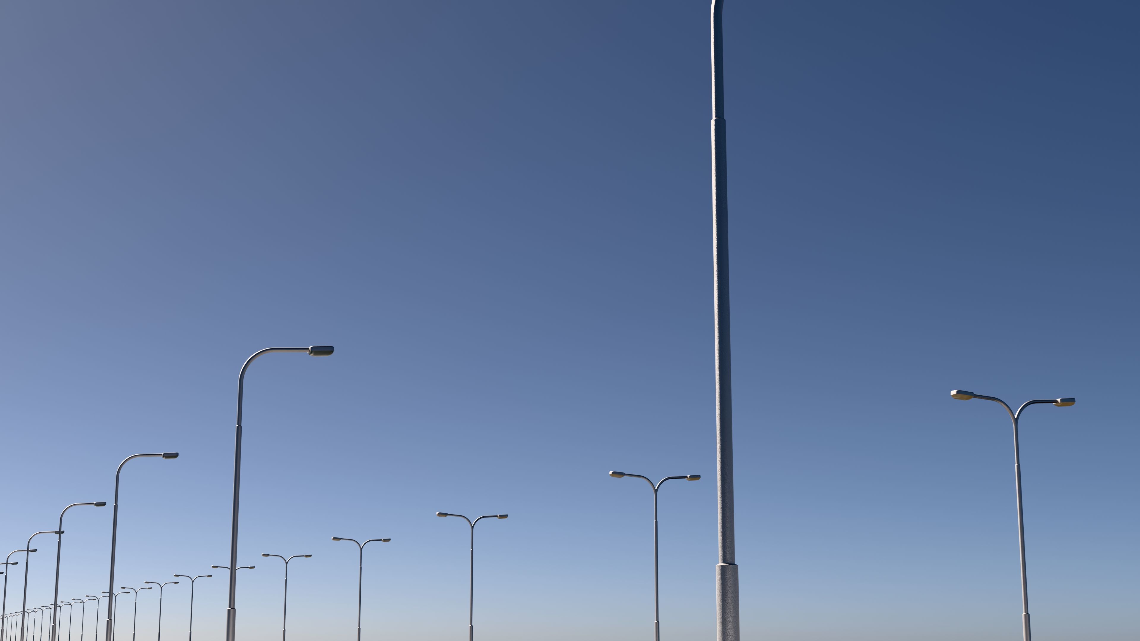 Street Light Poles free 3D model | CGTrader