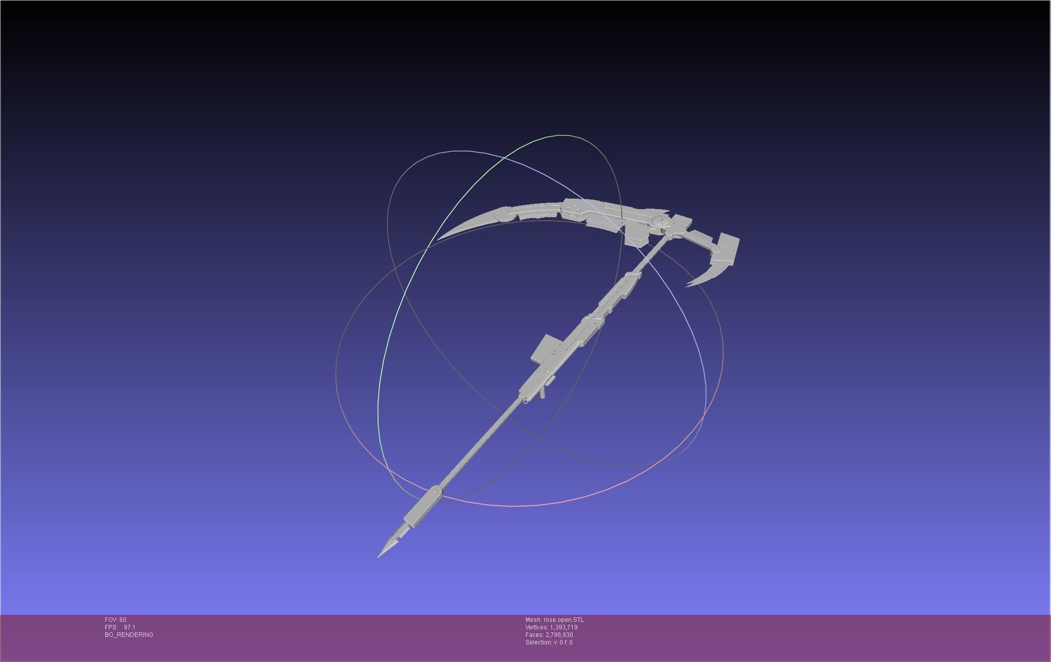 RWBY Ruby Rose Crescent Rose Movable Template 3D model 3D printable ...