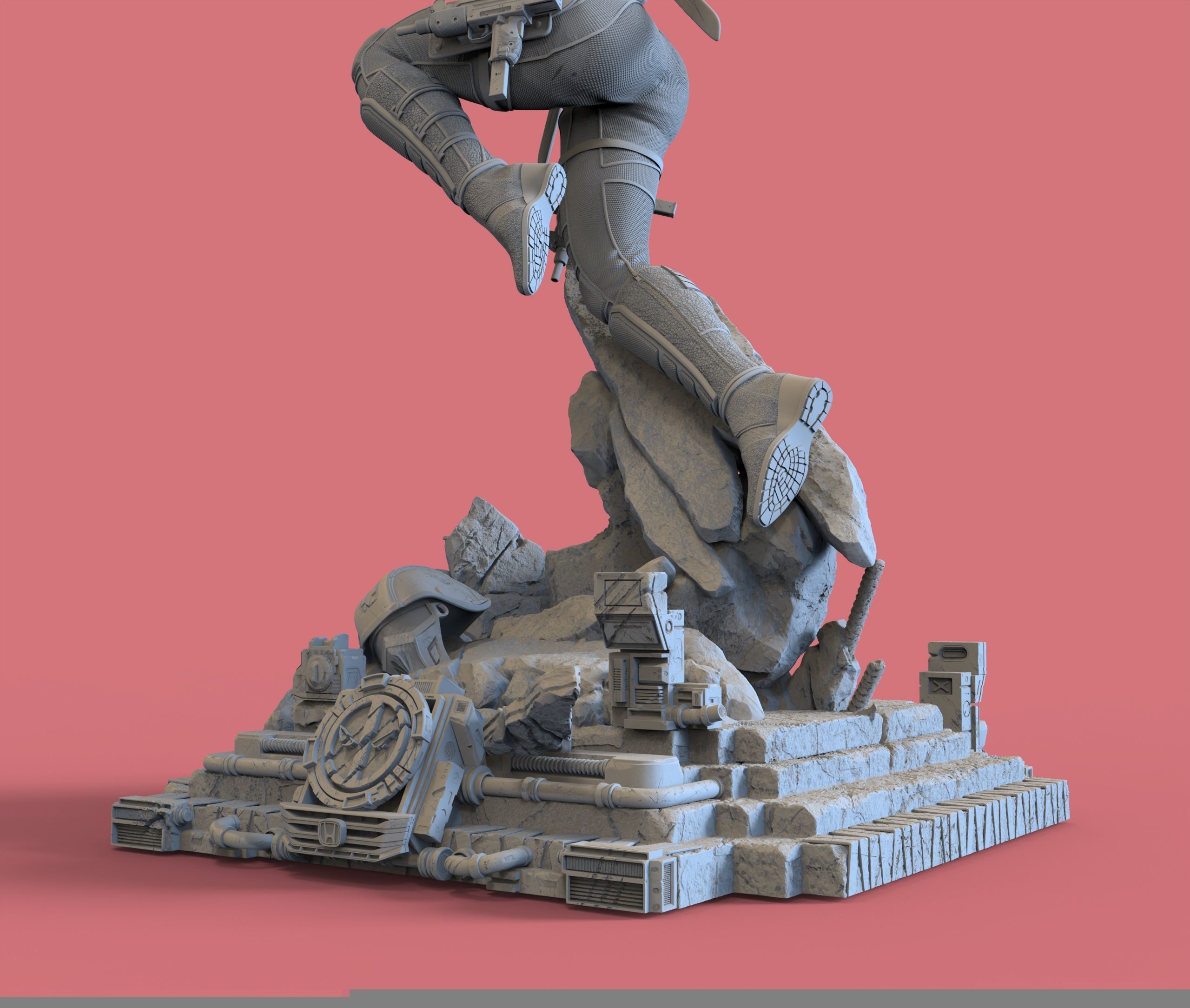 LADY DEADPOOL SCULPTURE 3D PRINT MODEL STL 3D model 3D printable | CGTrader