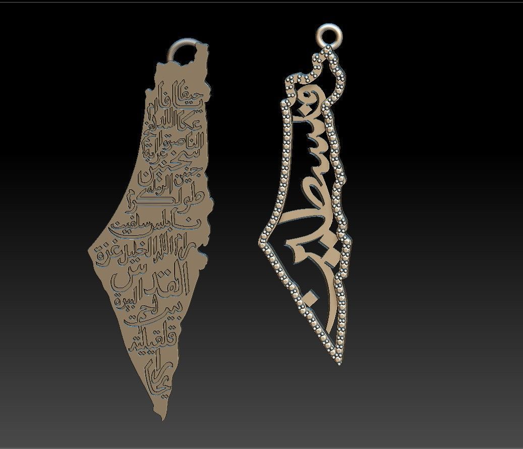 map of Palestine 3D model 3D printable | CGTrader