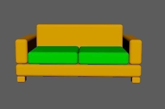 Sofa by Maya 3D model free VR / AR / low-poly 3D model | CGTrader
