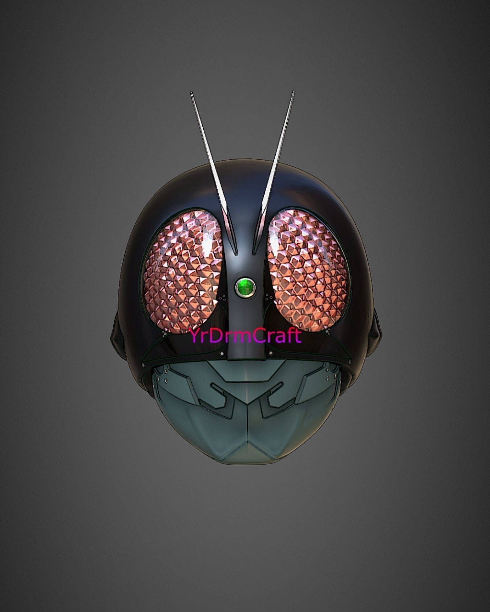 Shin kamen rider helmet 3D model 3D printable | CGTrader