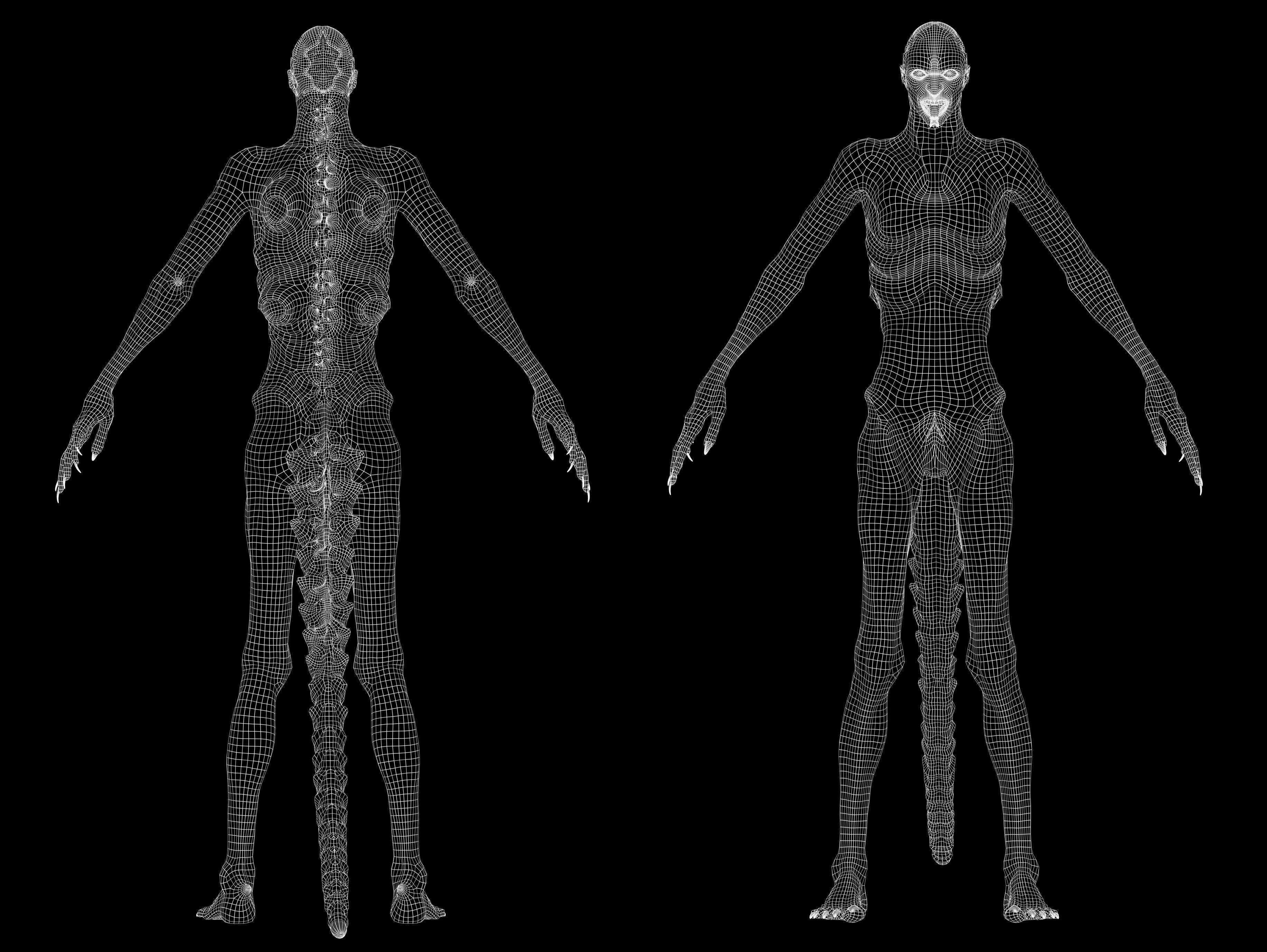 3D model Newborn Hybrid from Alien Romulus VR / AR / low-poly | CGTrader