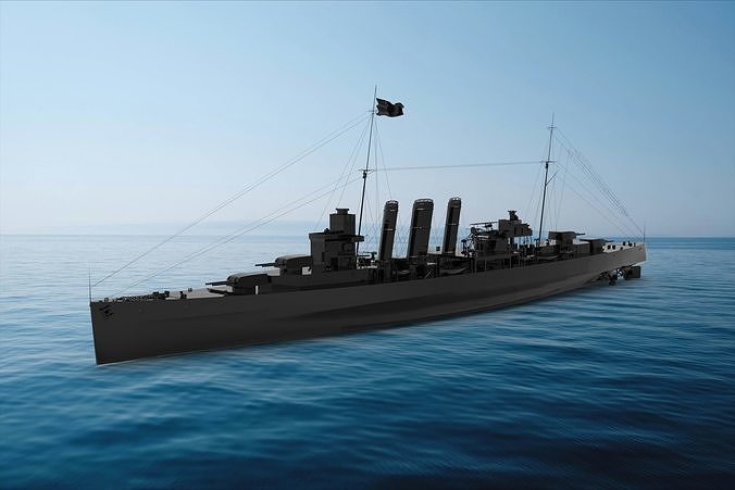 HMS Kent Cruiser 3D model | CGTrader
