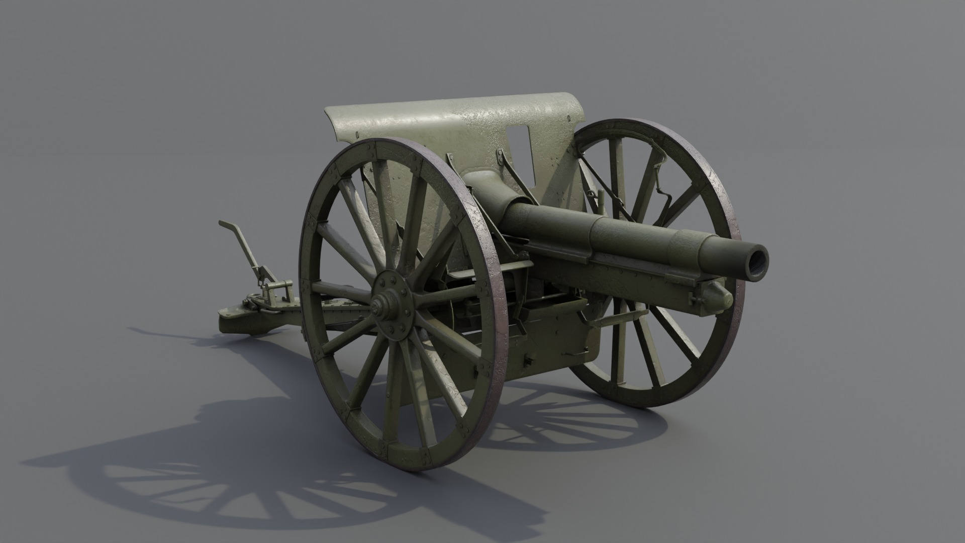 3D model Type 38 75mm field gun VR / AR / low-poly | CGTrader