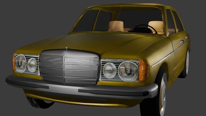 Mercedes Benz w123 200d free 3D model | CGTrader