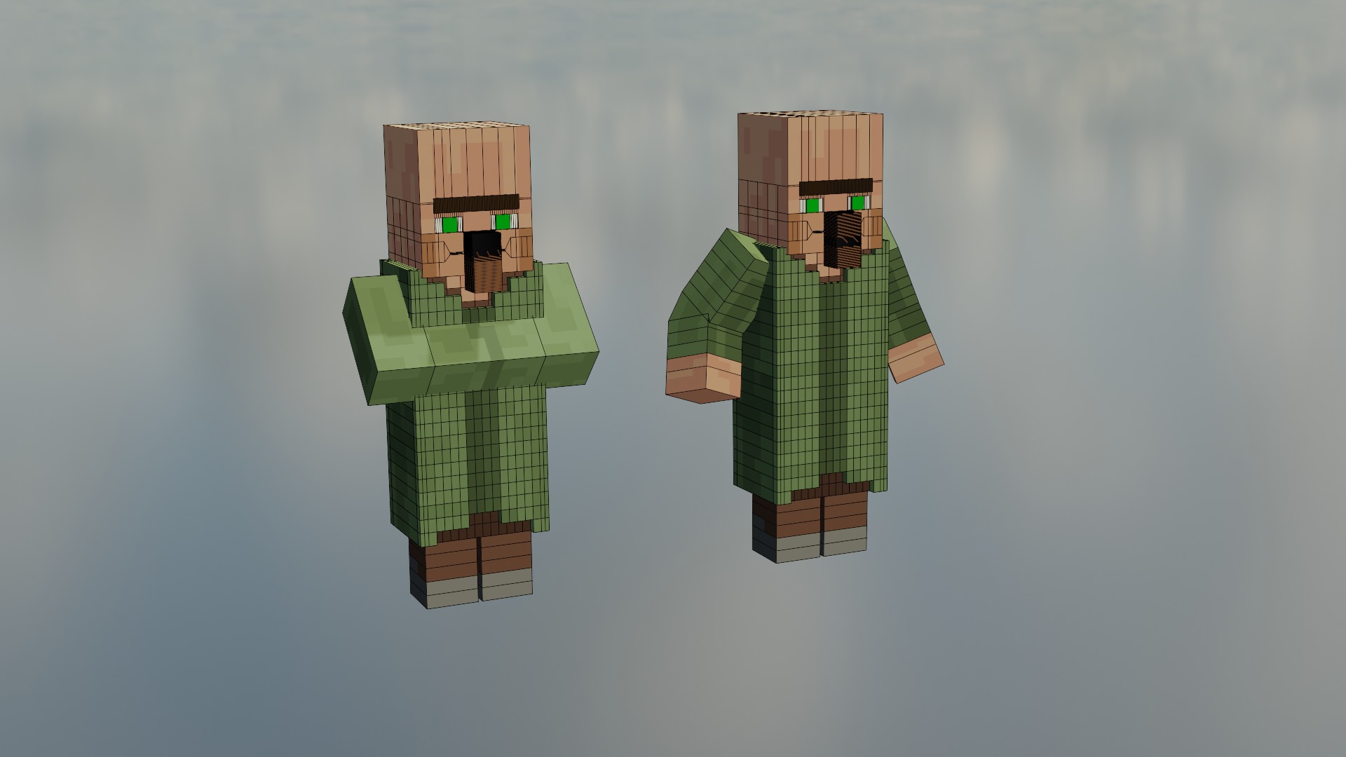 3D model Minecraft Villager Rig for Blender VR / AR / low-poly | CGTrader