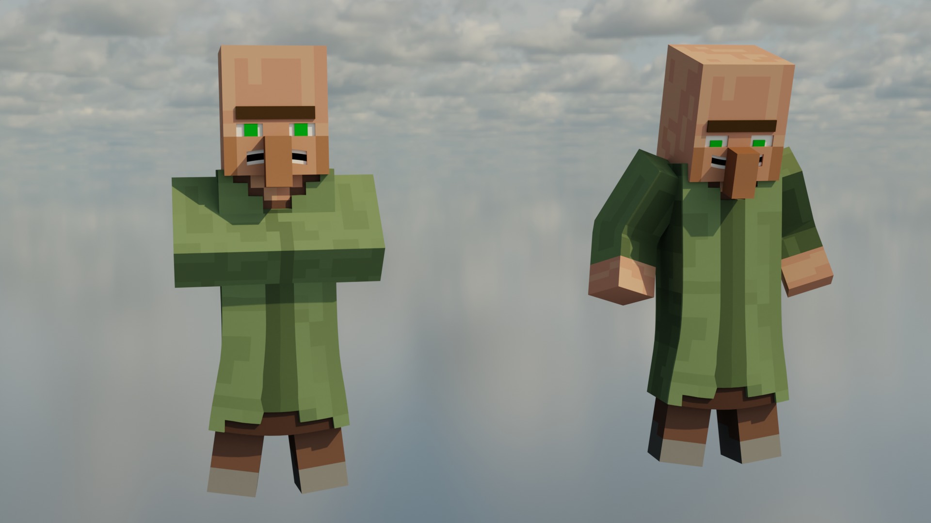 3D model Minecraft Villager Rig for Blender VR / AR / low-poly | CGTrader