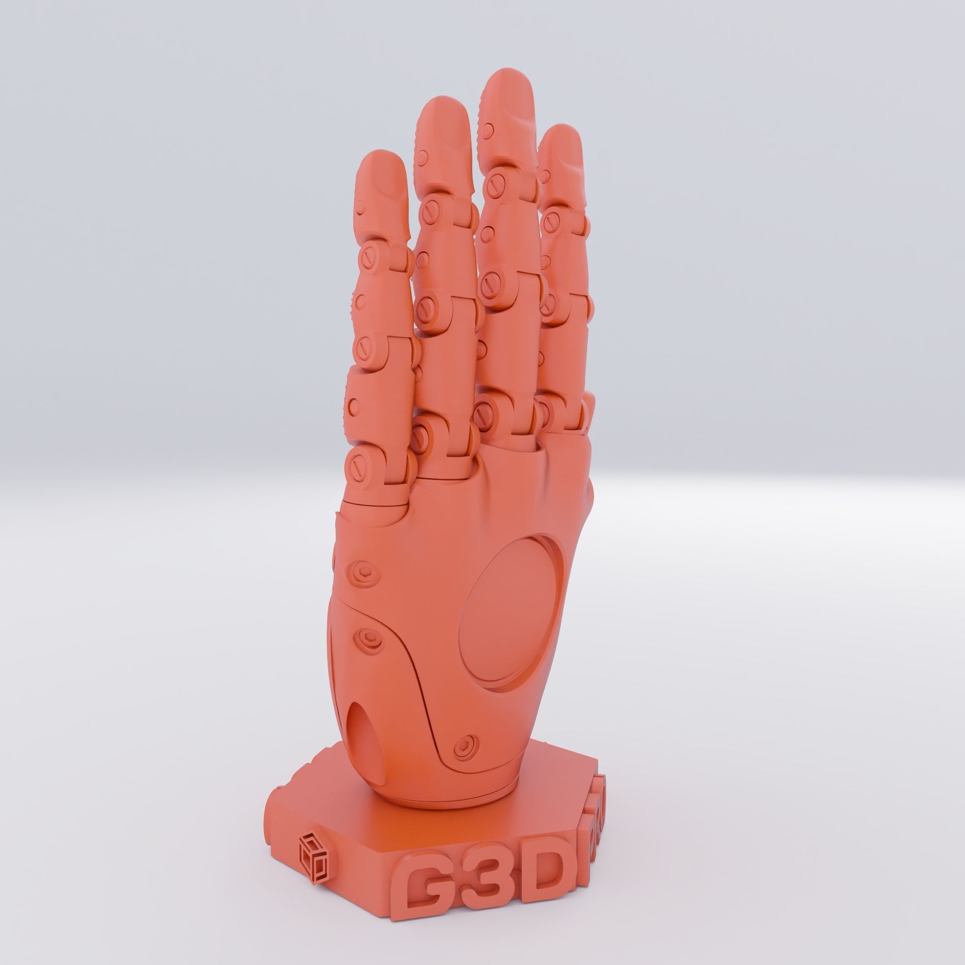 Trophee ABS Main Robot Robotic Hand Trophy G3D PRO free 3D model 3D ...