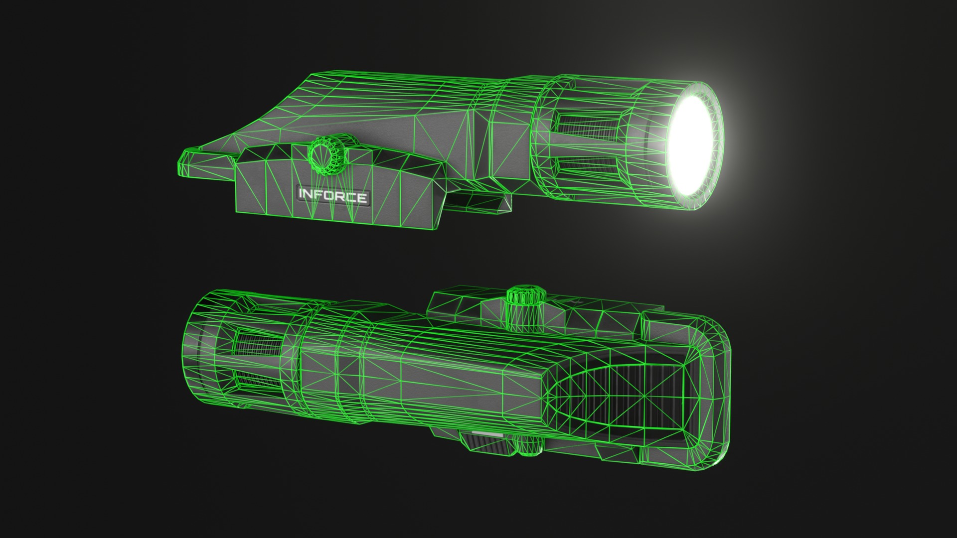 3D model Inforce WMLx - Weapon Mounted Light - Game Asset VR / AR / low ...