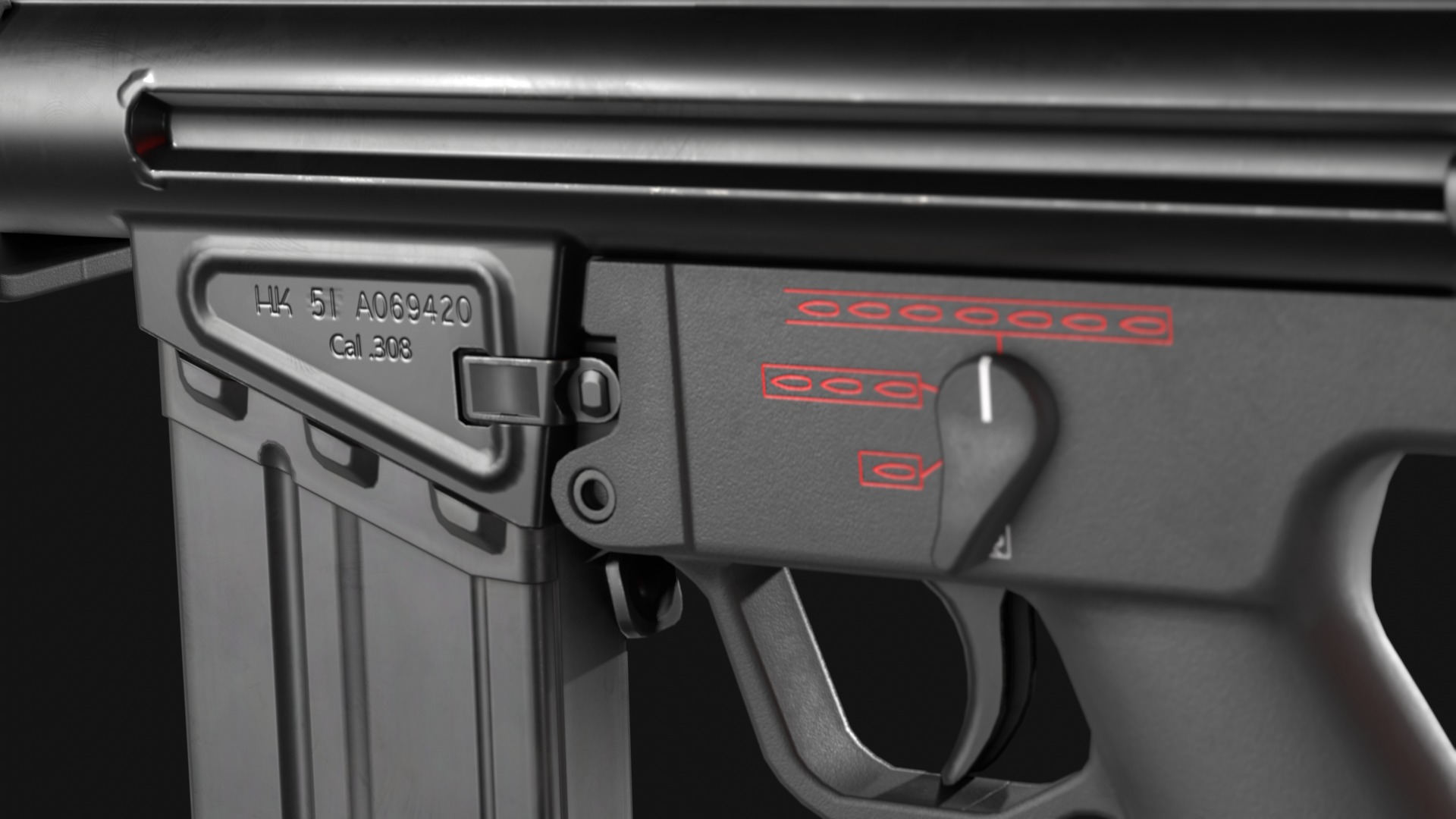 3D model Fleming Firearms HK51 - PDW Carbine Pack - Game Asset VR / AR ...