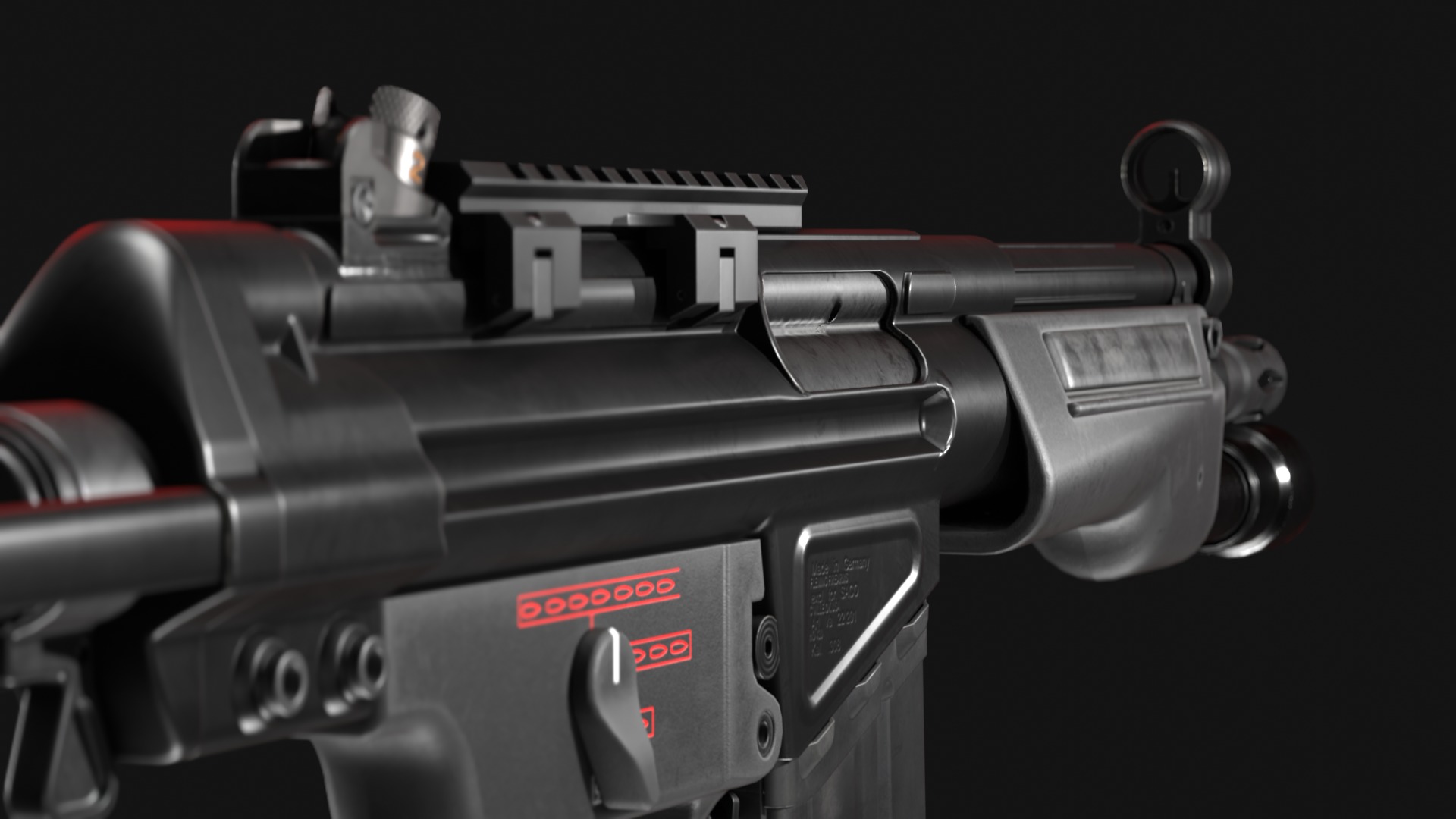 3D model Fleming Firearms HK51 - PDW Carbine Pack - Game Asset VR / AR ...