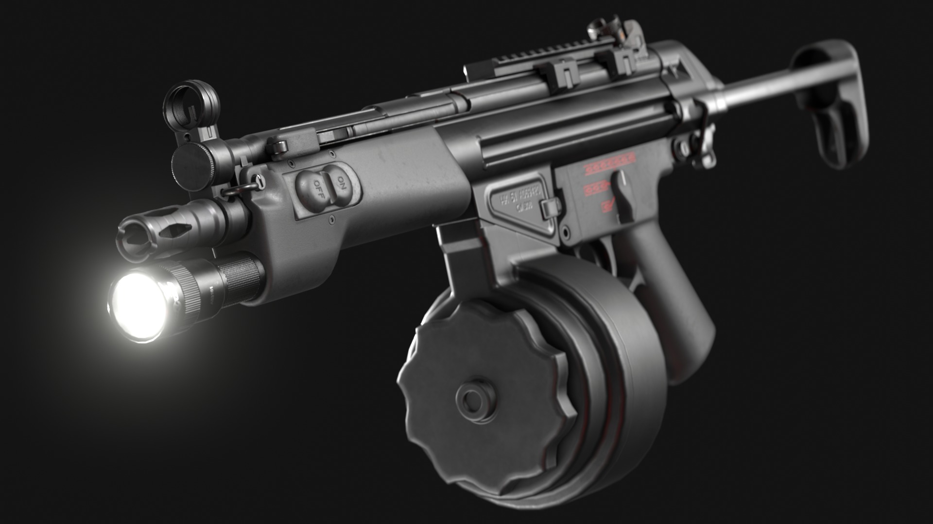 3D model Fleming Firearms HK51 - PDW Carbine Pack - Game Asset VR / AR ...