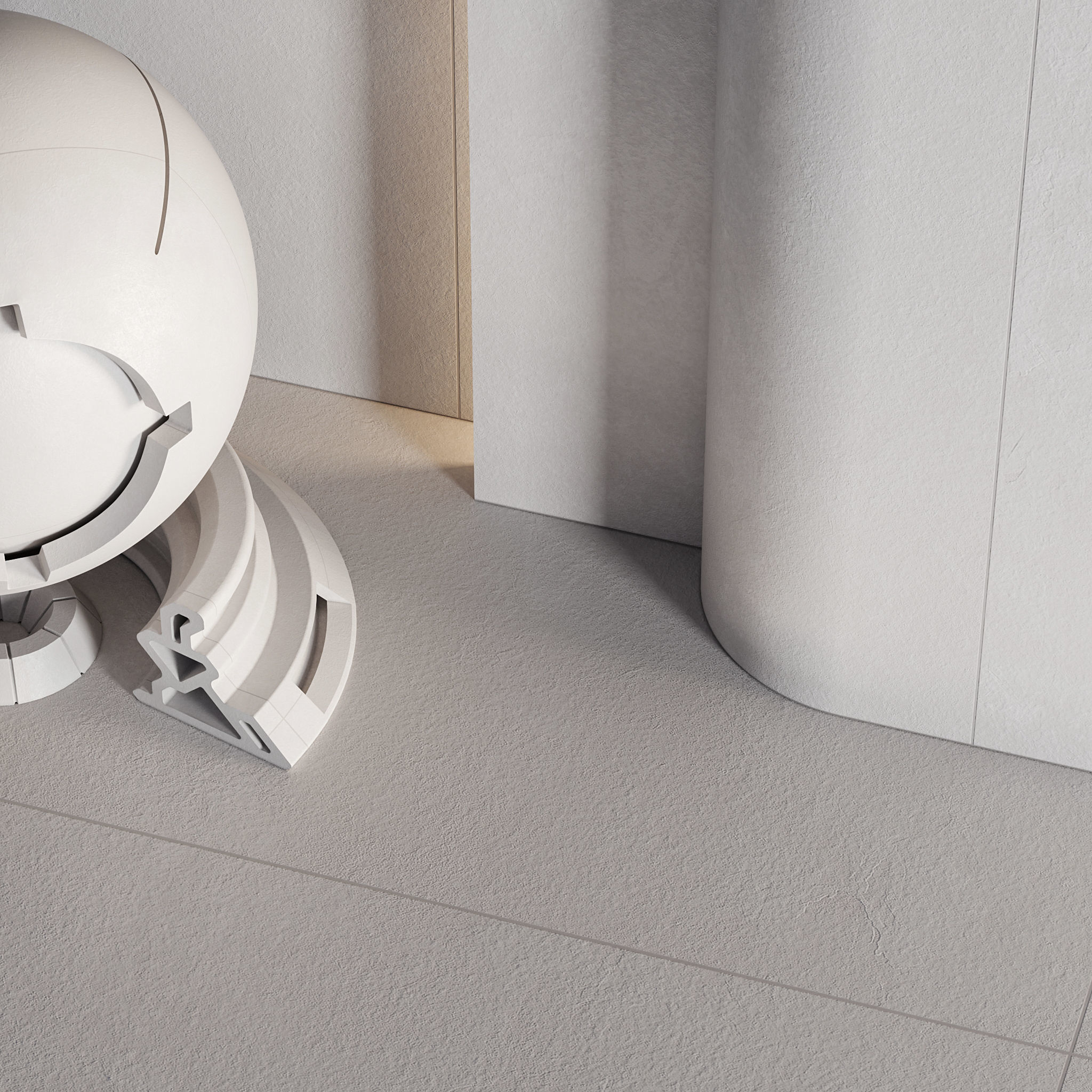 White Rough Ceramic Tile - 4k - PBR free VR / AR / low-poly 3D model ...