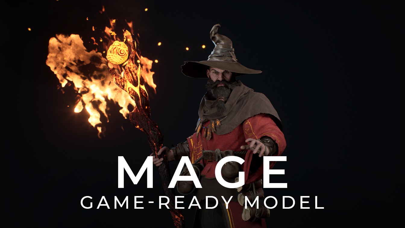 3D model Modular Mage Sorcerer VR / AR / low-poly | CGTrader