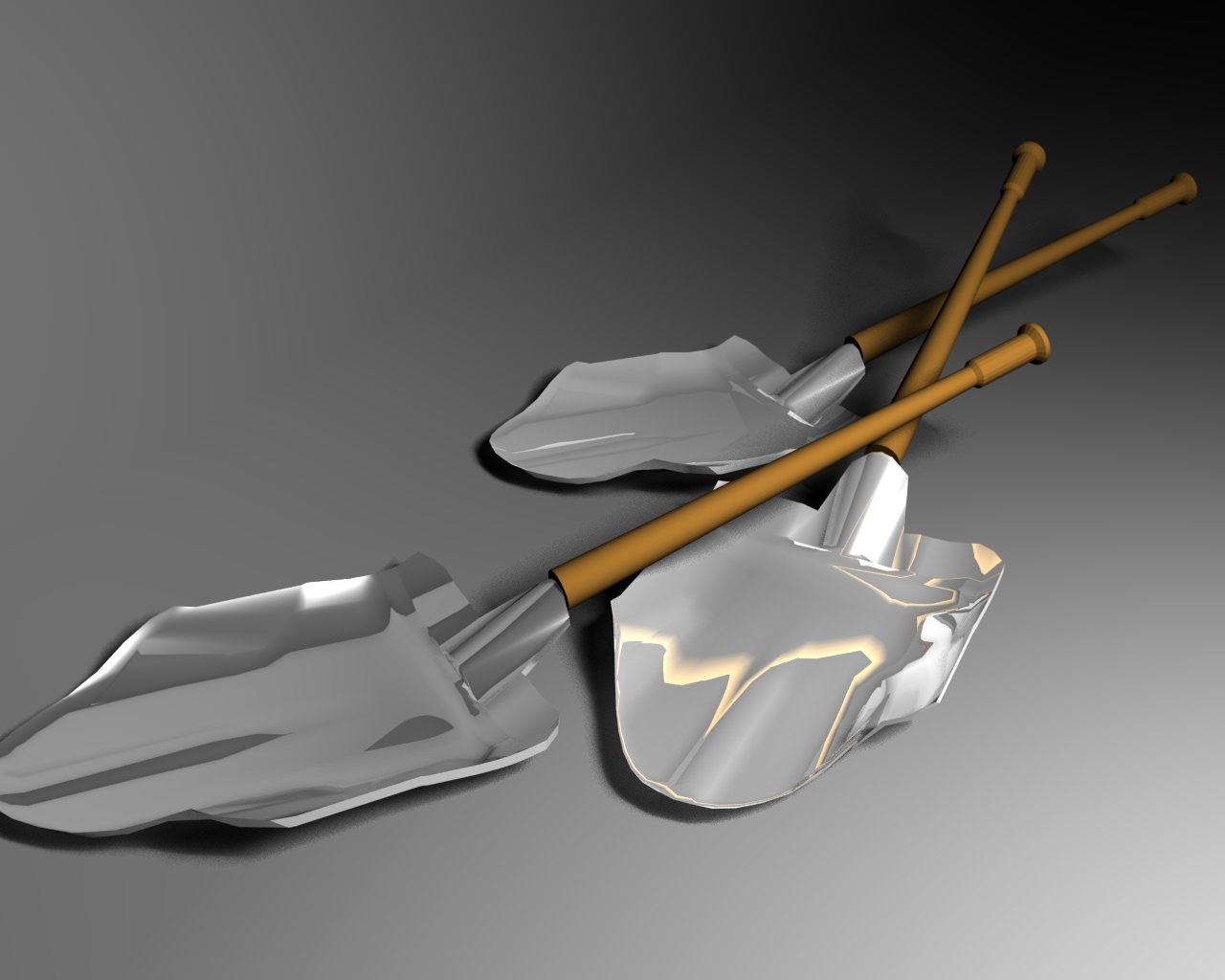 shovel pair of shovels free 3D model | CGTrader