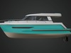 Cabin Cruiser in a Vibrant Turquoise Color 3D model | CGTrader
