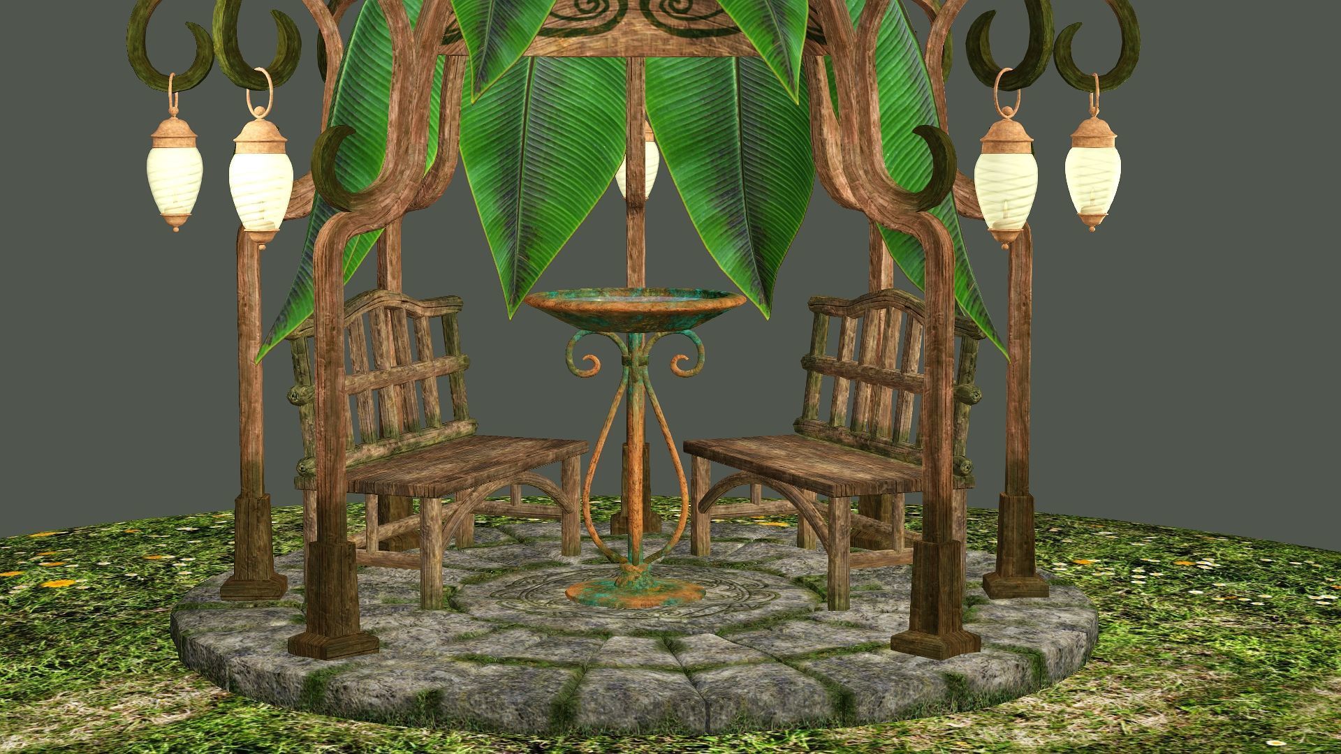 Park Sitting Place 3D Model 3D model | CGTrader