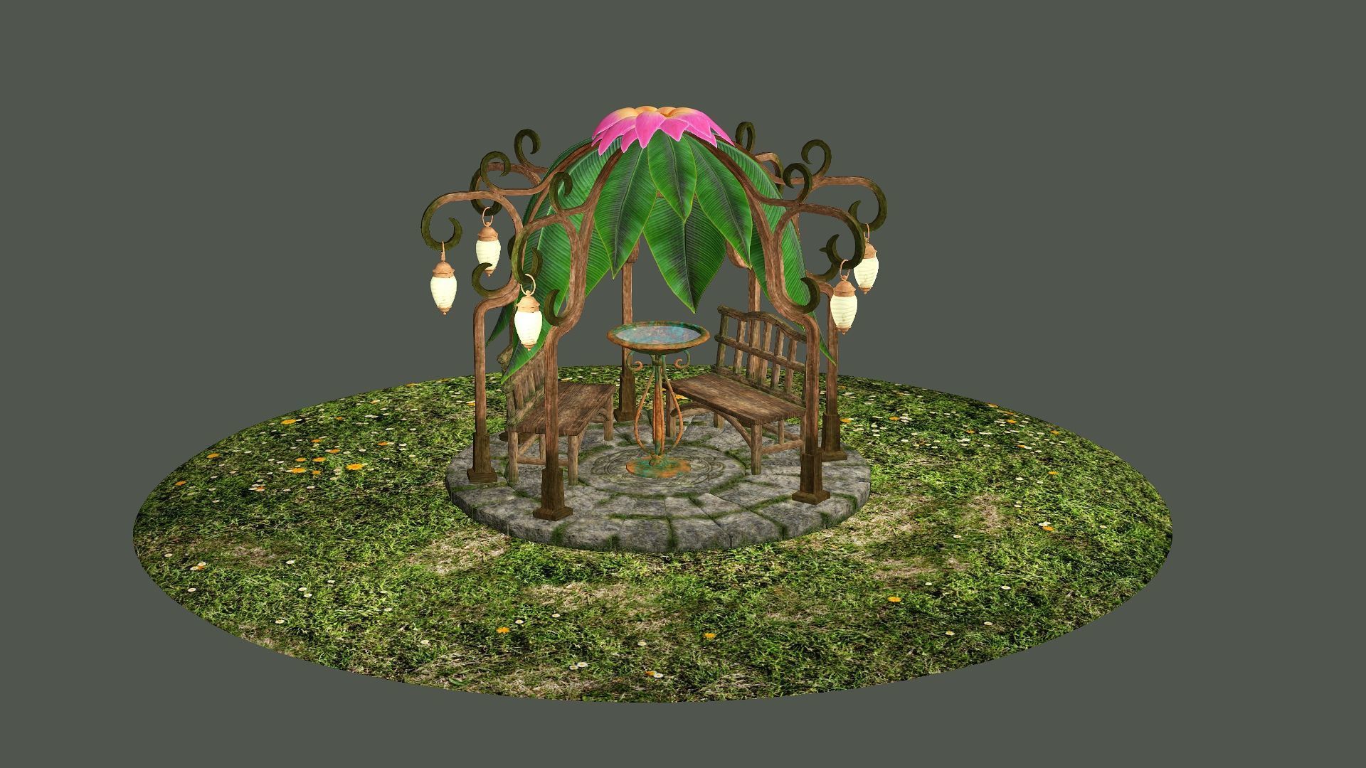 Park Sitting Place 3D Model 3D model | CGTrader