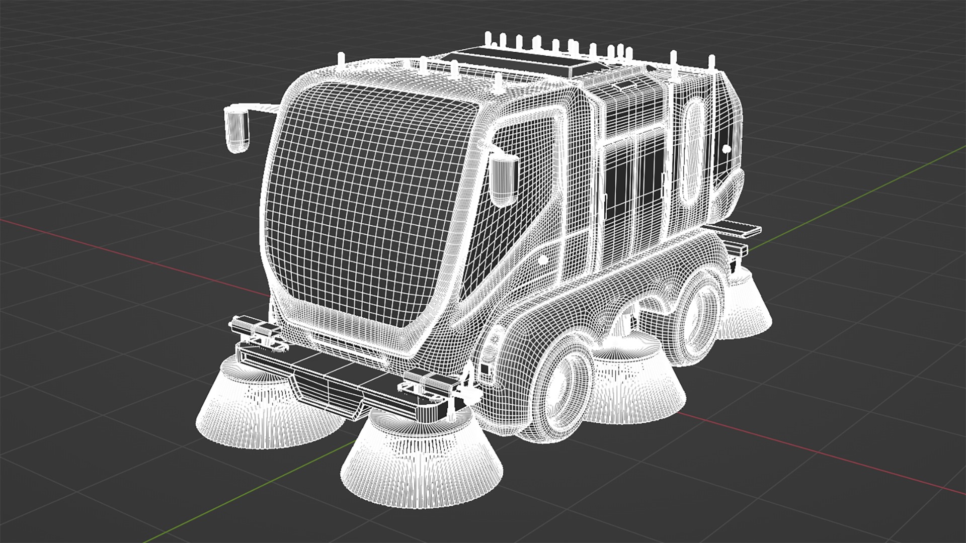 Futuristic Street Sweeper 3D model | CGTrader